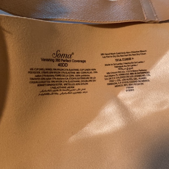 Soma | Intimates & Sleepwear | Soma Vanishing 36 Perfect Coverage Bra ...